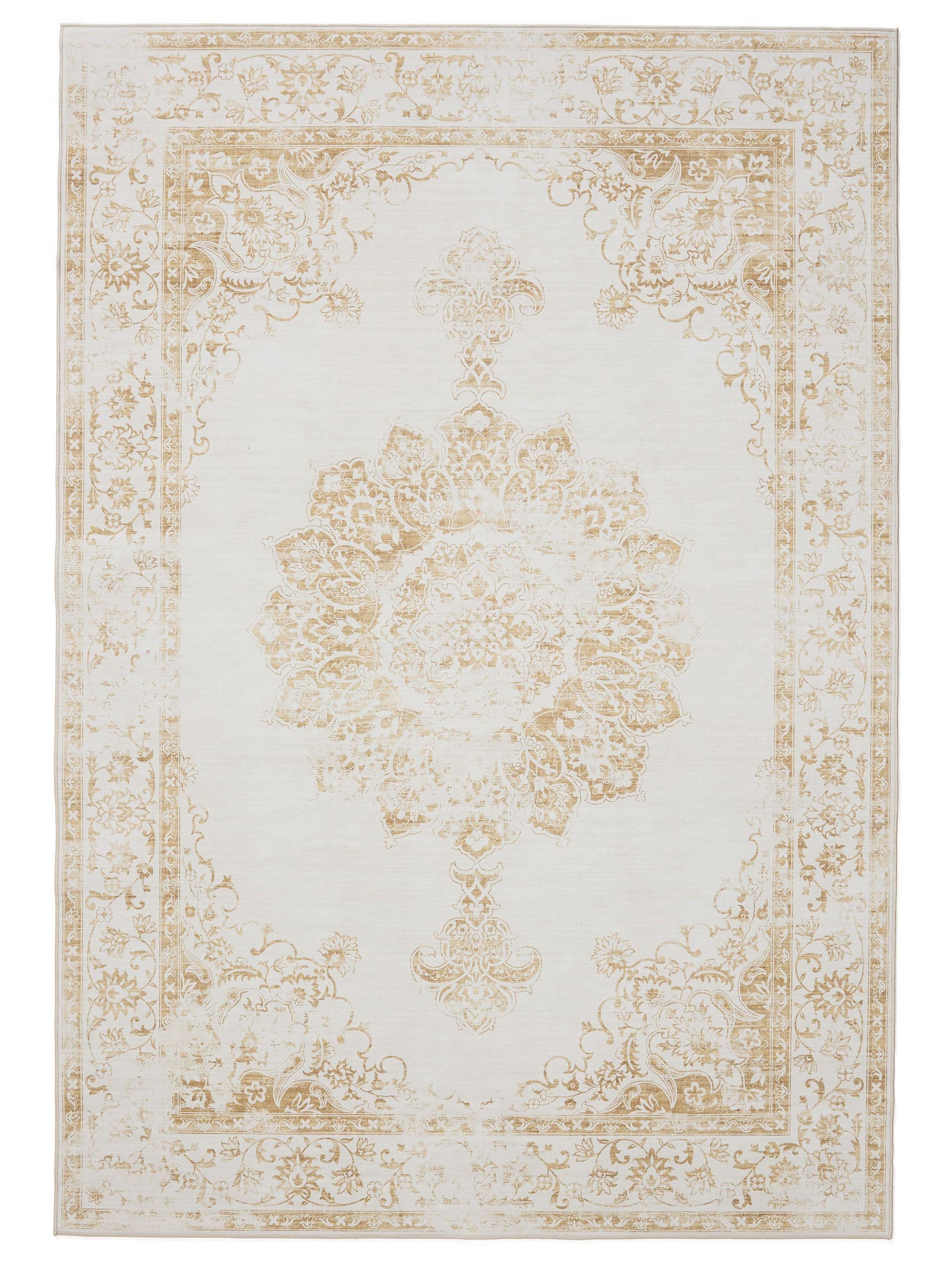 BENUTA - Tapis lavable crème/jaune 60x120 cm | Leroy Merlin