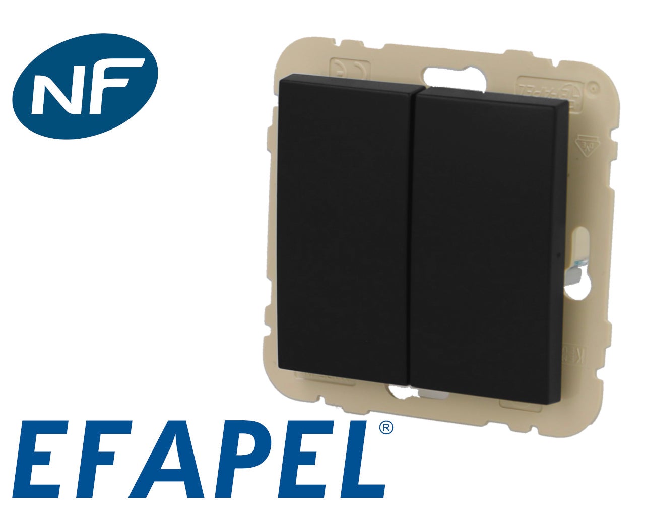 TECLA DOBLE NEGRO EFAPEL LOGUS 90 | Leroy Merlin