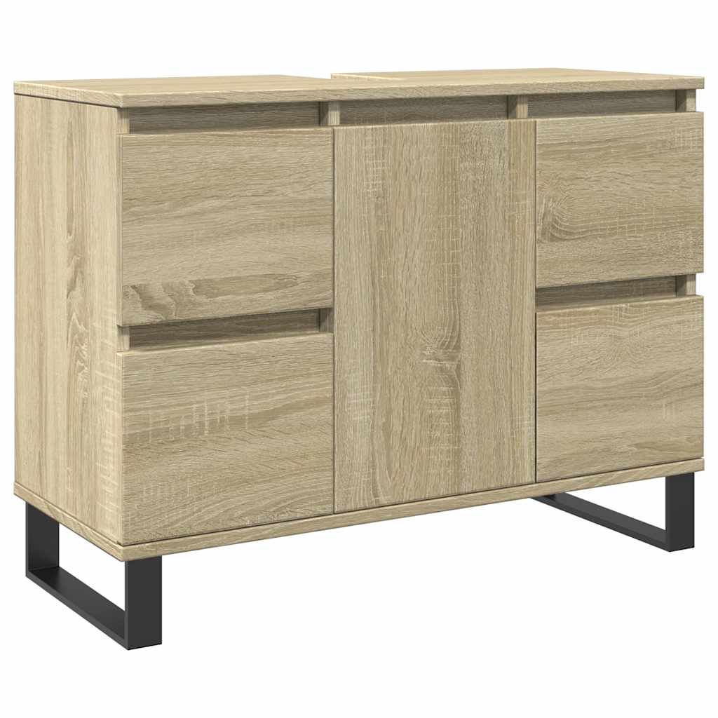Mueble de ba?o madera de ingeniería roble Sonoma 80x33x60 cm | Leroy Merlin