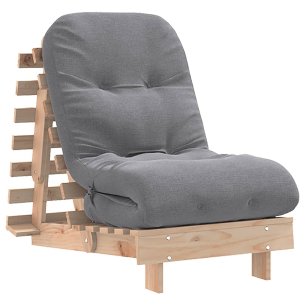 Futón sofá cama con colchón madera maciza de pino 60x206x11 cm | Leroy ...