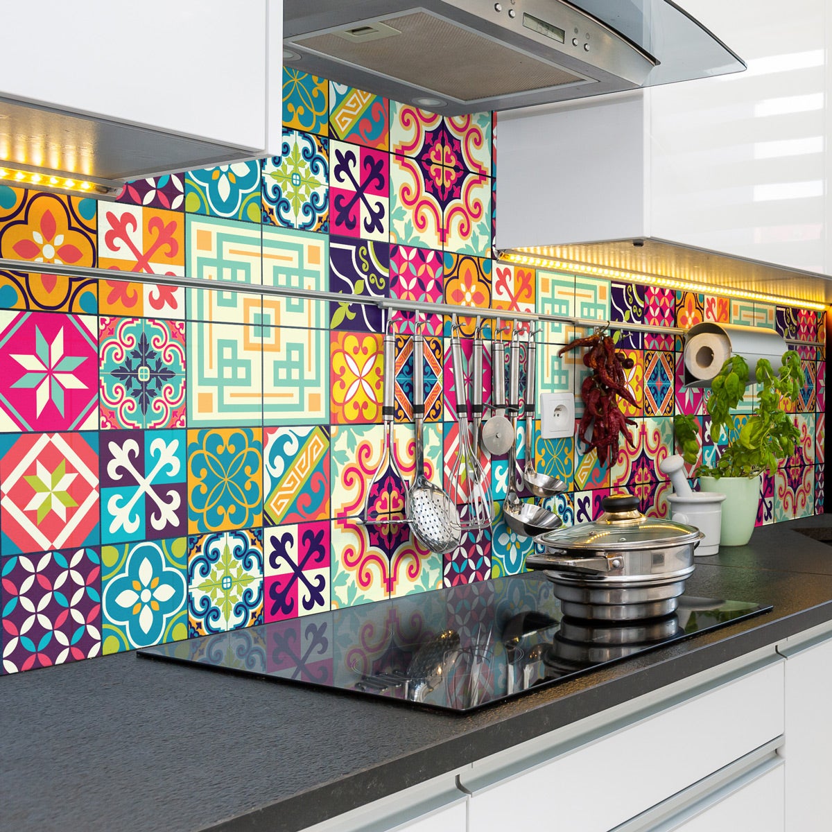 Stickers muraux - Sticker Mural Carrelage adhésif Cuisine Salle de Bain ...