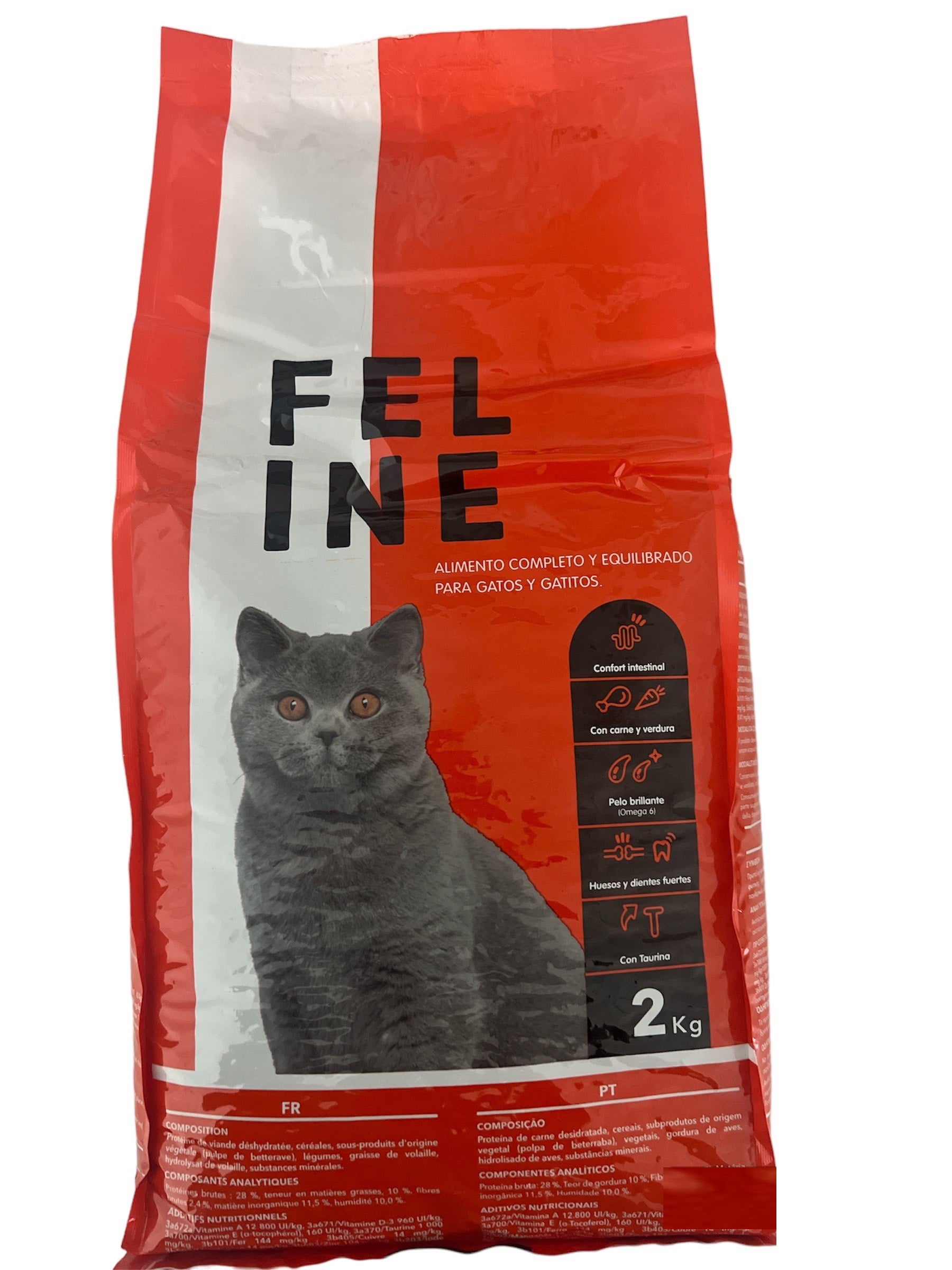 Aliment Complet pour Chats FELINE 2 KG - Mélange de Couleurs | Leroy Merlin