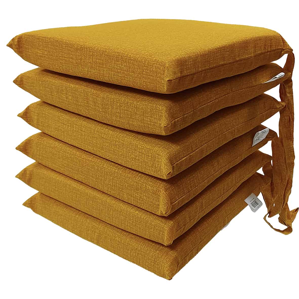 Set 6 cuscini sedia sfoderabili Sorrento double-face con lacci 40x40x5 ...