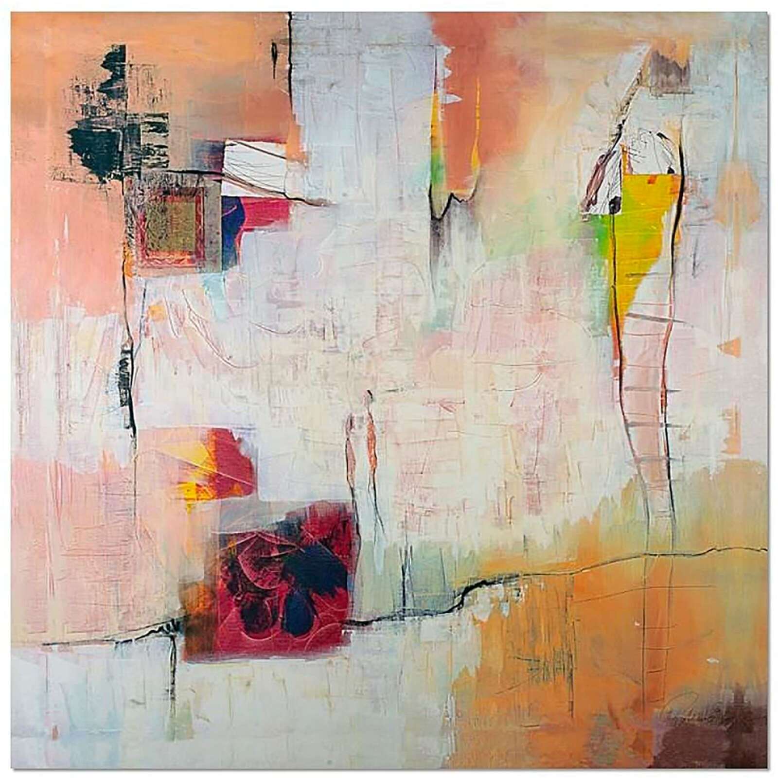 Tableau bois art abstrait 2 | Leroy Merlin