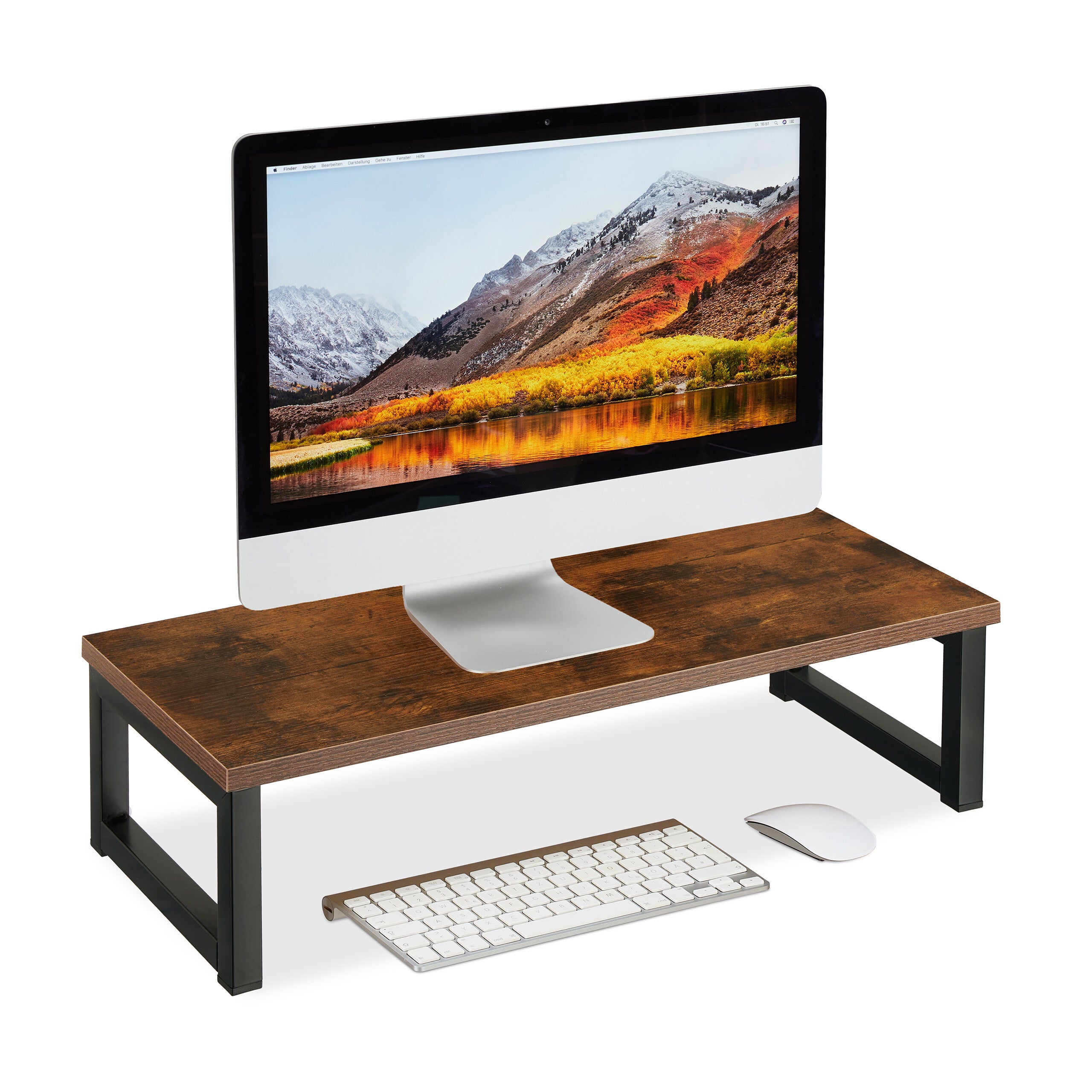 Supporto per Monitor, Alza Schermo PC per Scrivania, HxLxP 15 x 55 x 23 ...