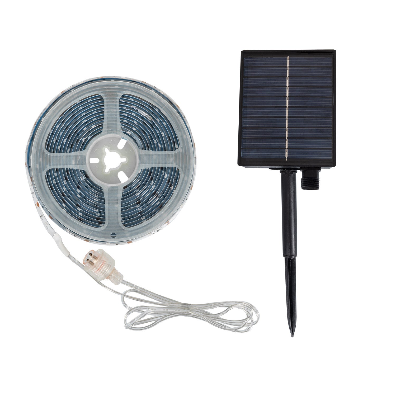 Ledkia Tira LED Exterior Solar 3.7V DC 30LED/m 5m IP65 Ancho 8mm Corte ...
