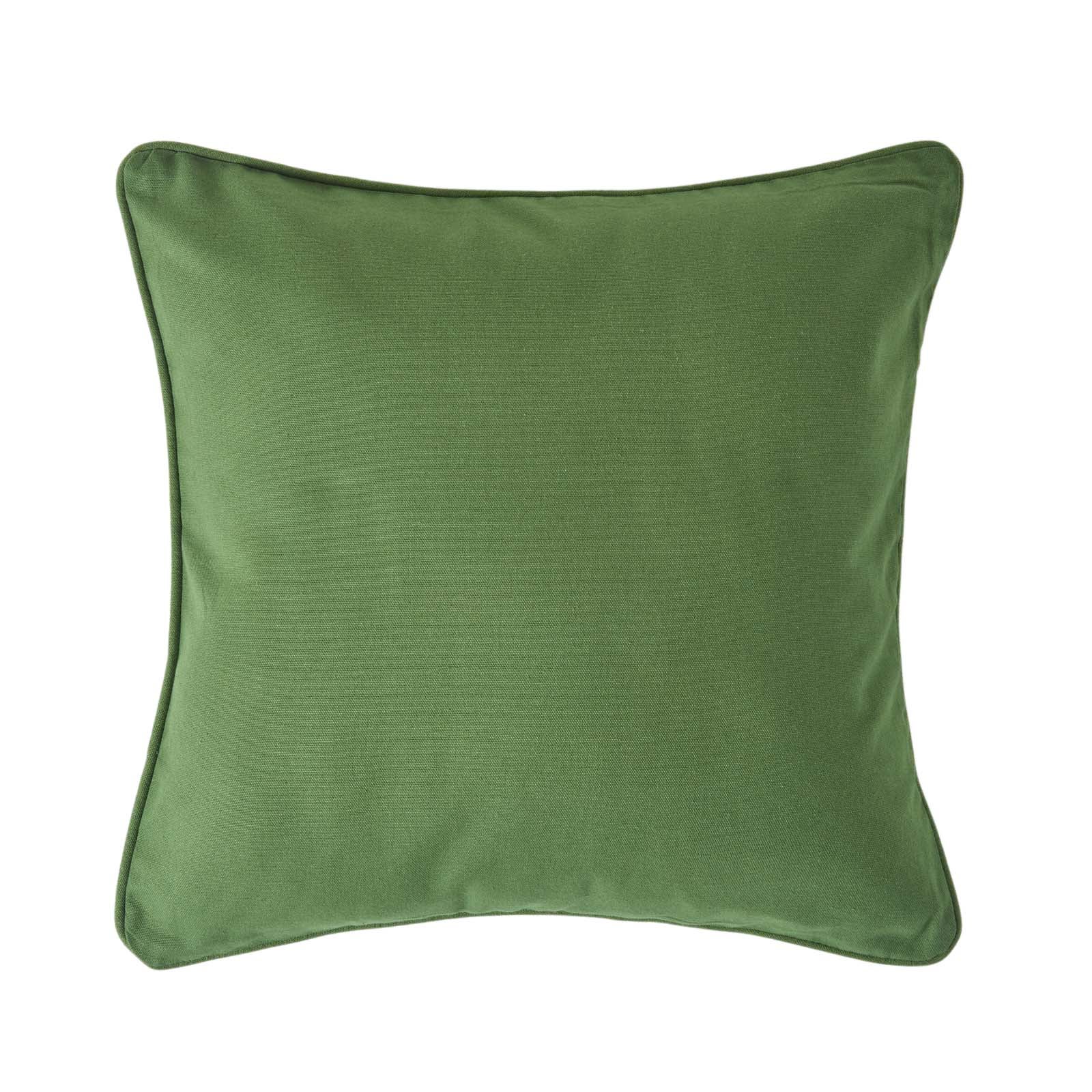 Homescapes Funda de cojín lisa Verde oscuro, 30 x 30 cm | Leroy Merlin