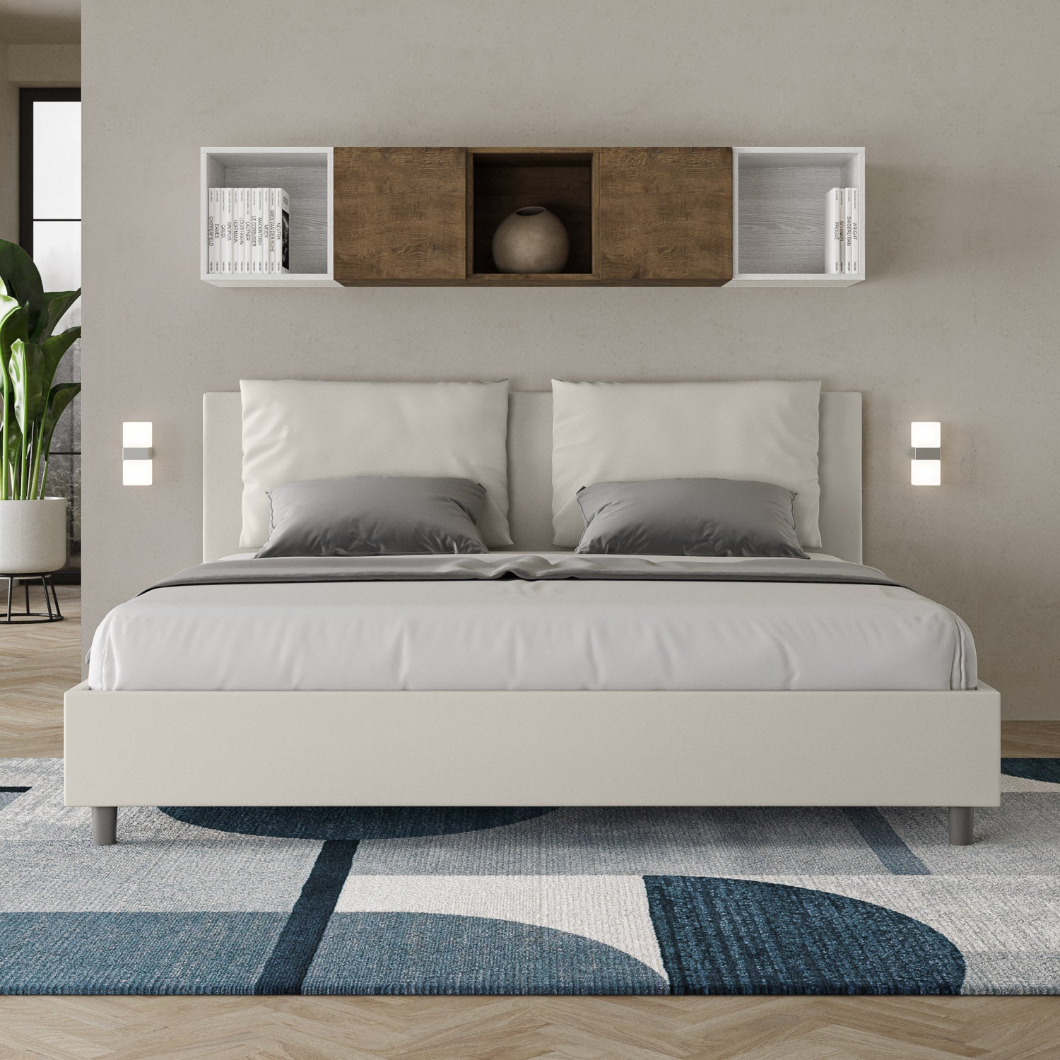 Cama Antea L.180 D.210 con red blanca | Leroy Merlin
