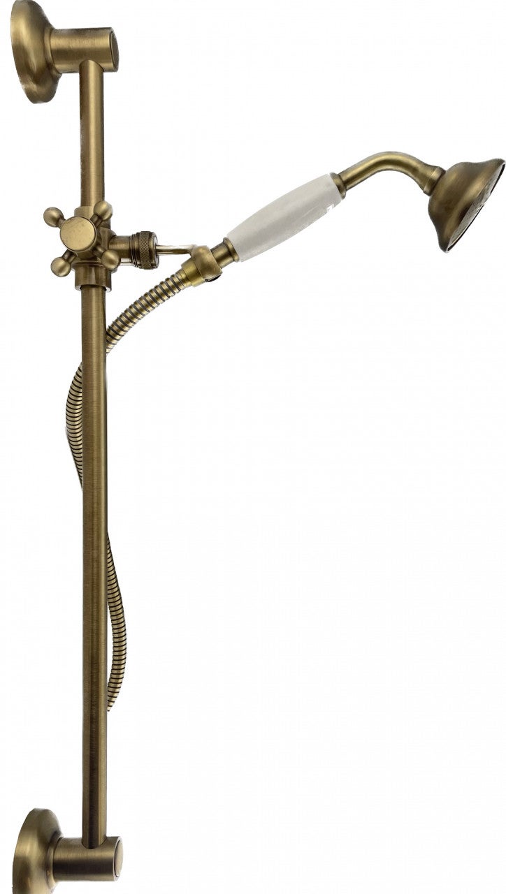 PB classic Set coulissant avec douchette et flexible de douche Bronze ...