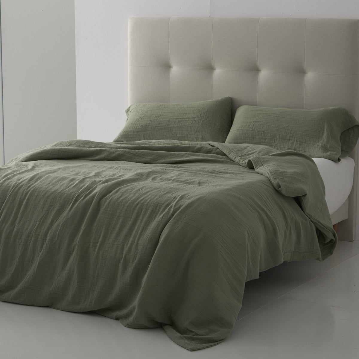 Dúo funda nórdica Brisa [3 colores] - Verde - 105 | Leroy Merlin