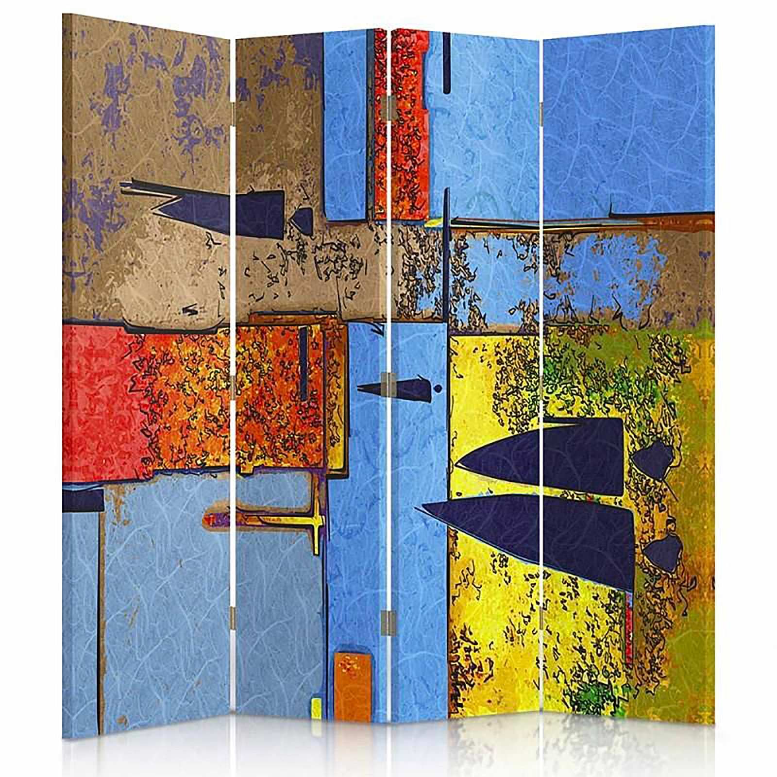 Paravent Design Abstrait Coloré pour Intérieur Moderne - 145 x 150 cm ...