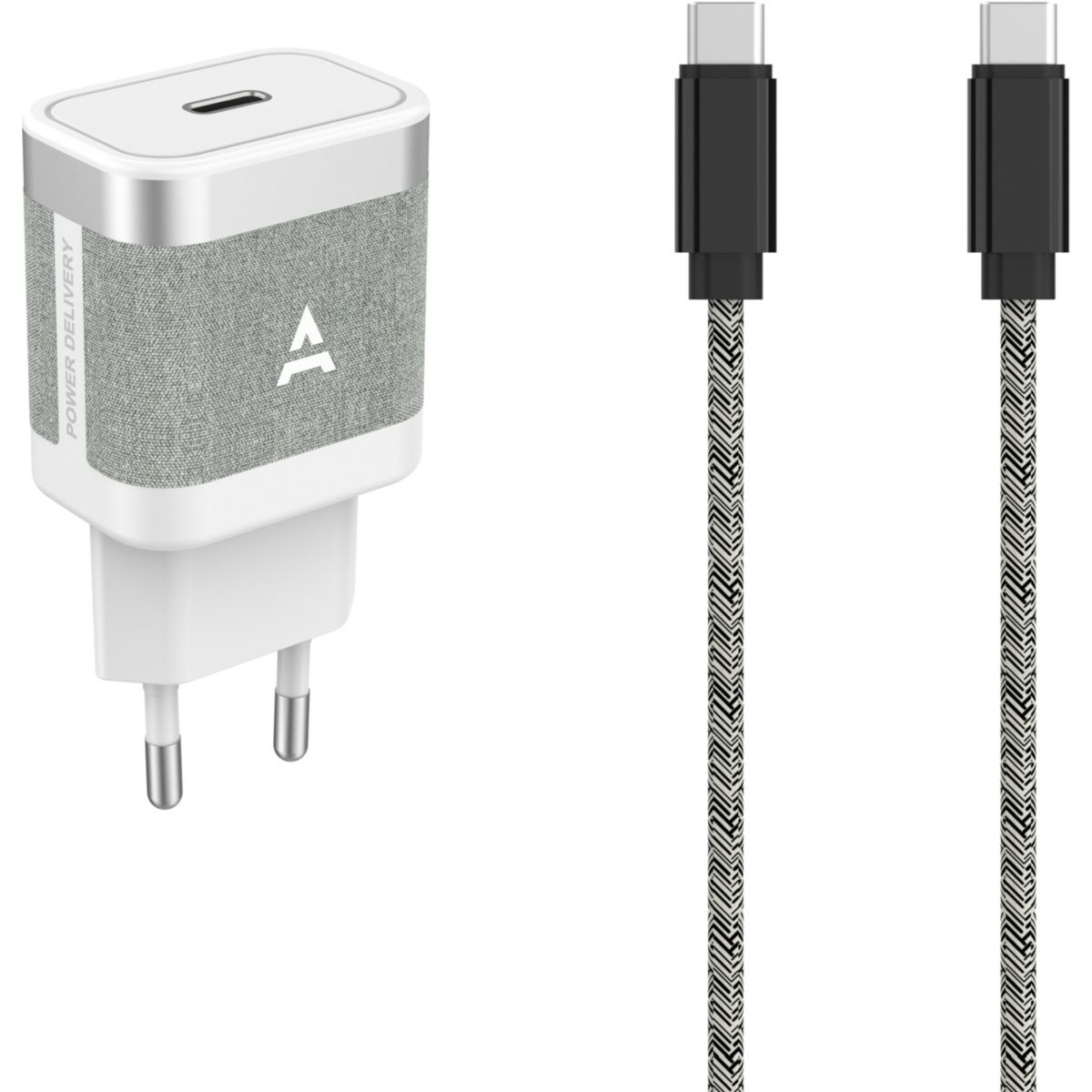 Chargeur secteur ADEQWAT 30W + cable USB-C / USB-C | Leroy Merlin
