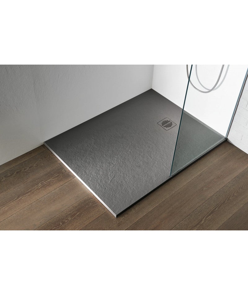 RECEVEUR DOMAO CIMENT ARDOISE 120X80 GRILLE RESINE | Leroy Merlin