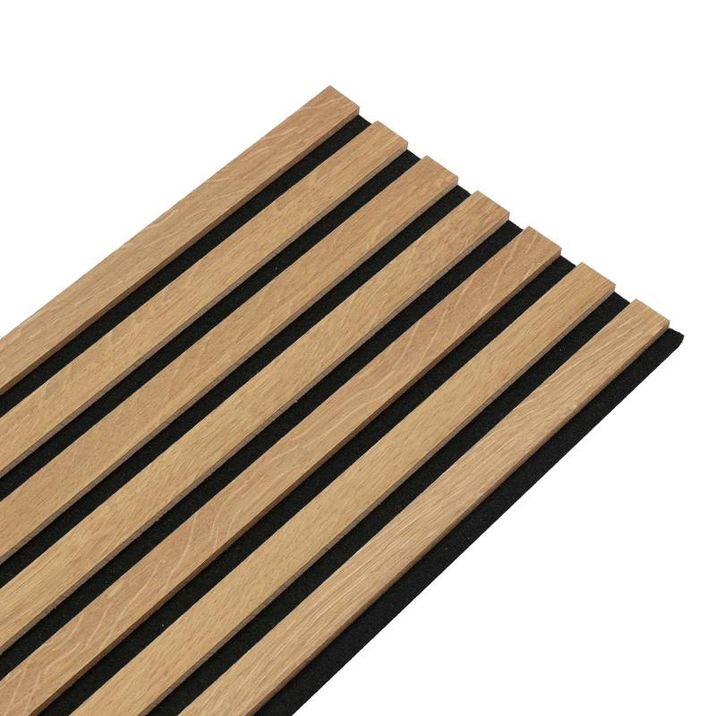 Panneau tasseaux bois 120 x 30 x 1cm - Lamelles chêne doré véritable ...