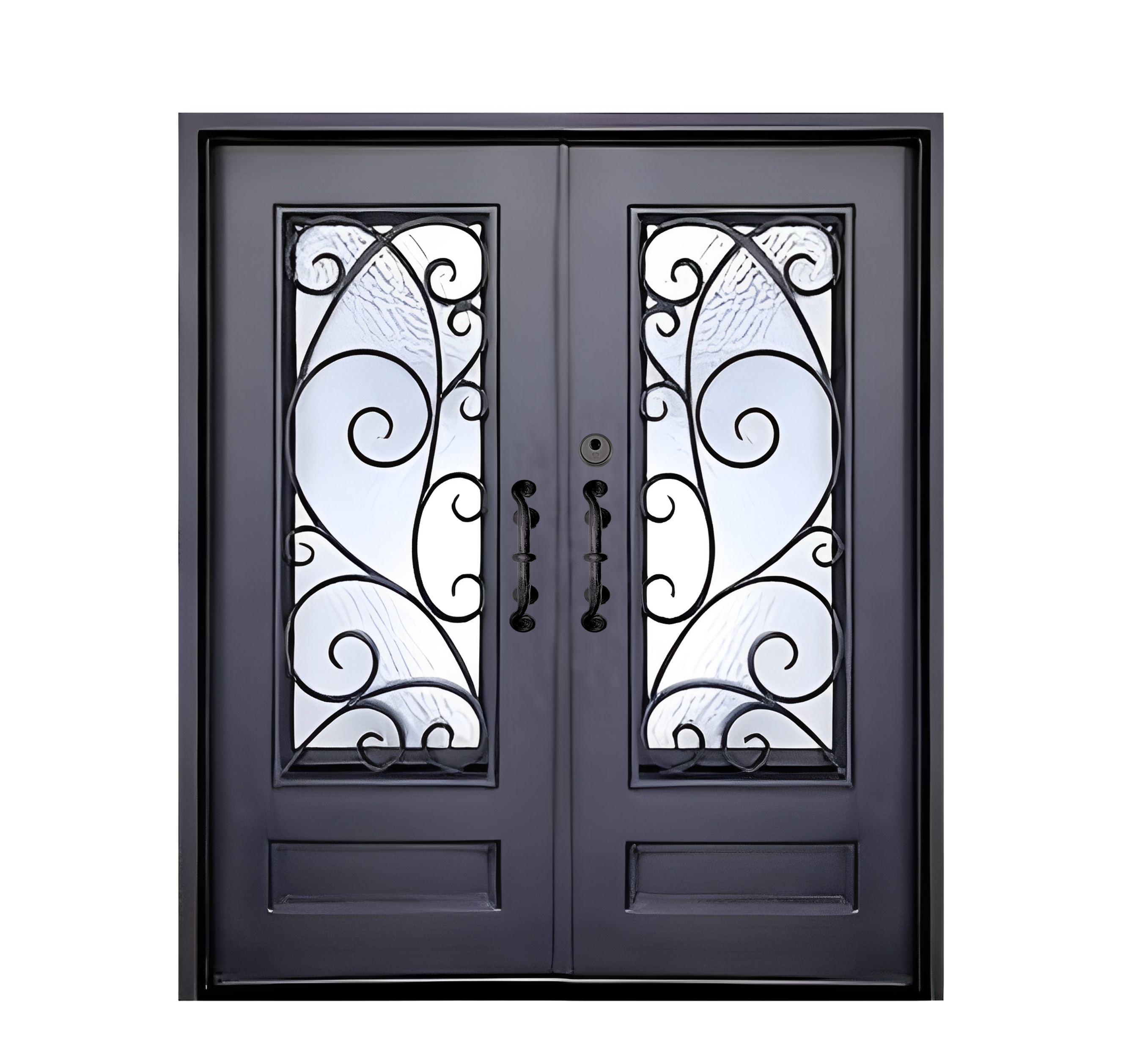 PORTE D'ENTRÉE DOUBLE MÉTALLIQUE, FAITE À LA MAIN, POUR L'EXTÉRIEUR ...