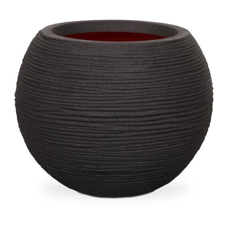 Capi Pot a fleurs Nature Rib rond 40 x 32 cm noir KBLR270 424217 ...