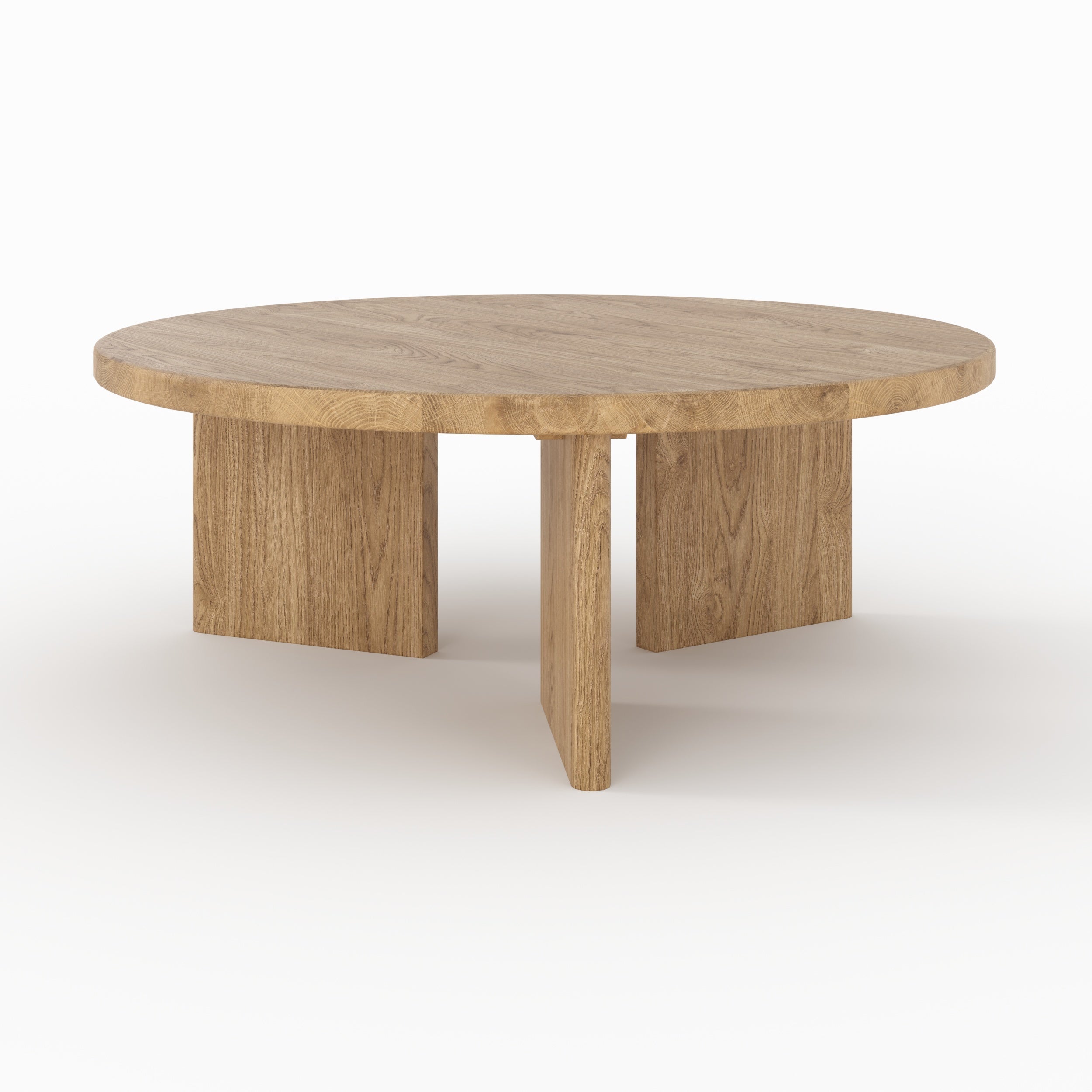 Table basse ronde en bois massif de mindi - Galia | Leroy Merlin