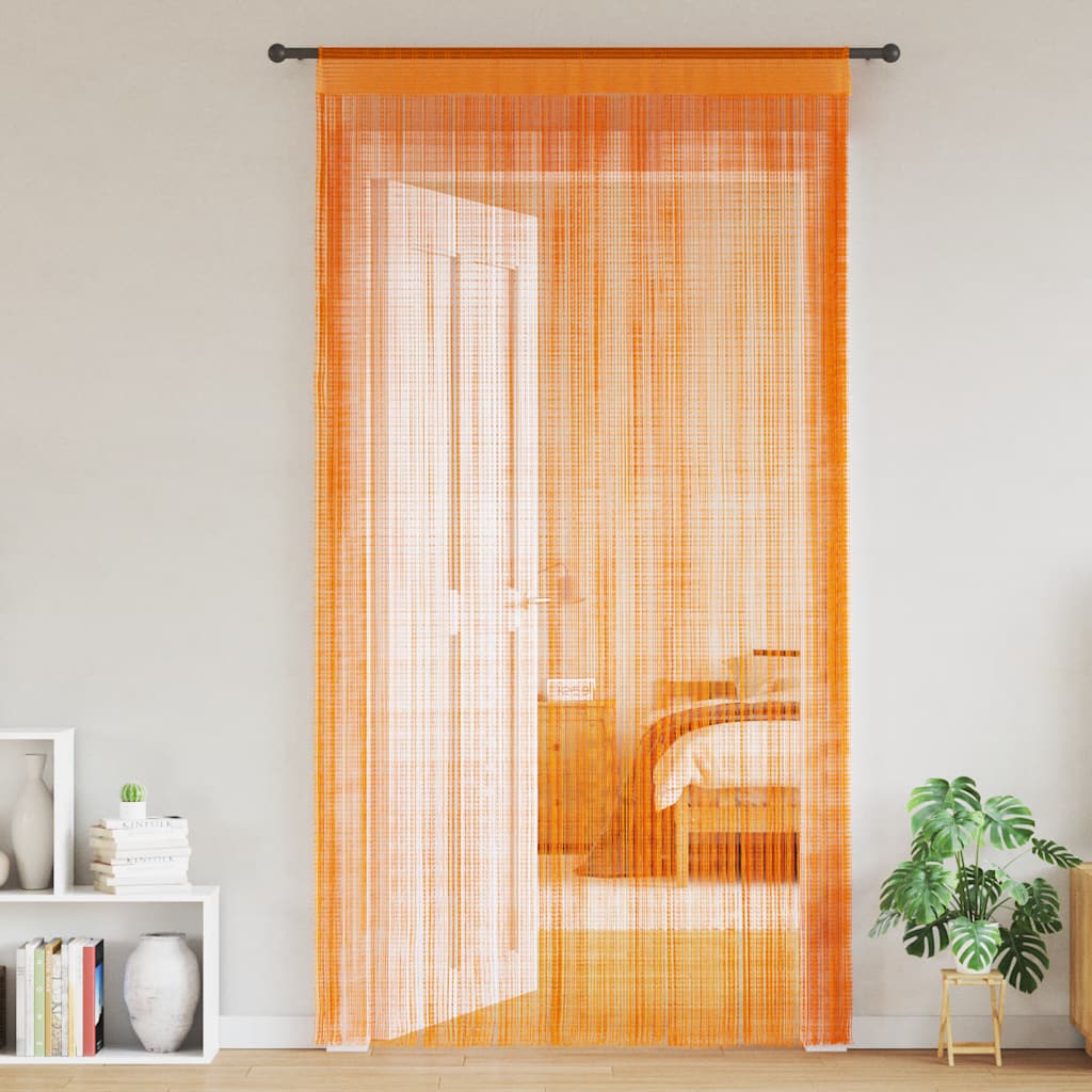 Maison Exclusive - Rideau en fils 2 pcs 140 x 250 cm orange | Leroy Merlin