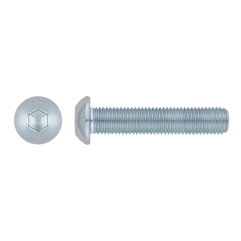 Vis Allen à tête ronde en acier de qualité 10.9. ISO 7380 Zingage M10 x ...
