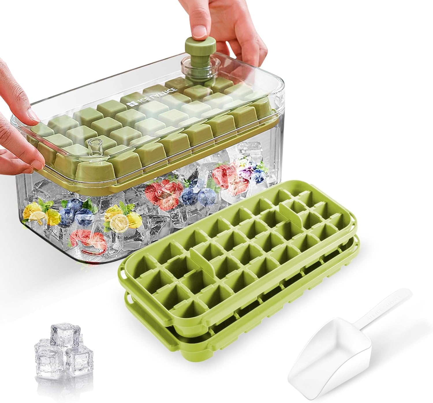 Bacs à glaçons de qualité alimentaire avec couvercles, sans BPA, 64 ...