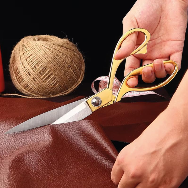 Tijeras de costura profesionales de 26,5 cm de acero inoxidable y cobre ...