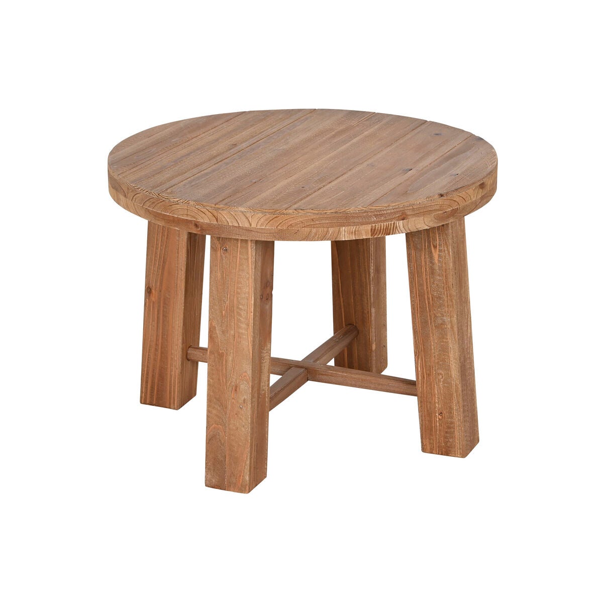 Petite Table d'Appoint Home ESPRIT Marron Sapin Bois MDF 60 x 60 x 45 ...