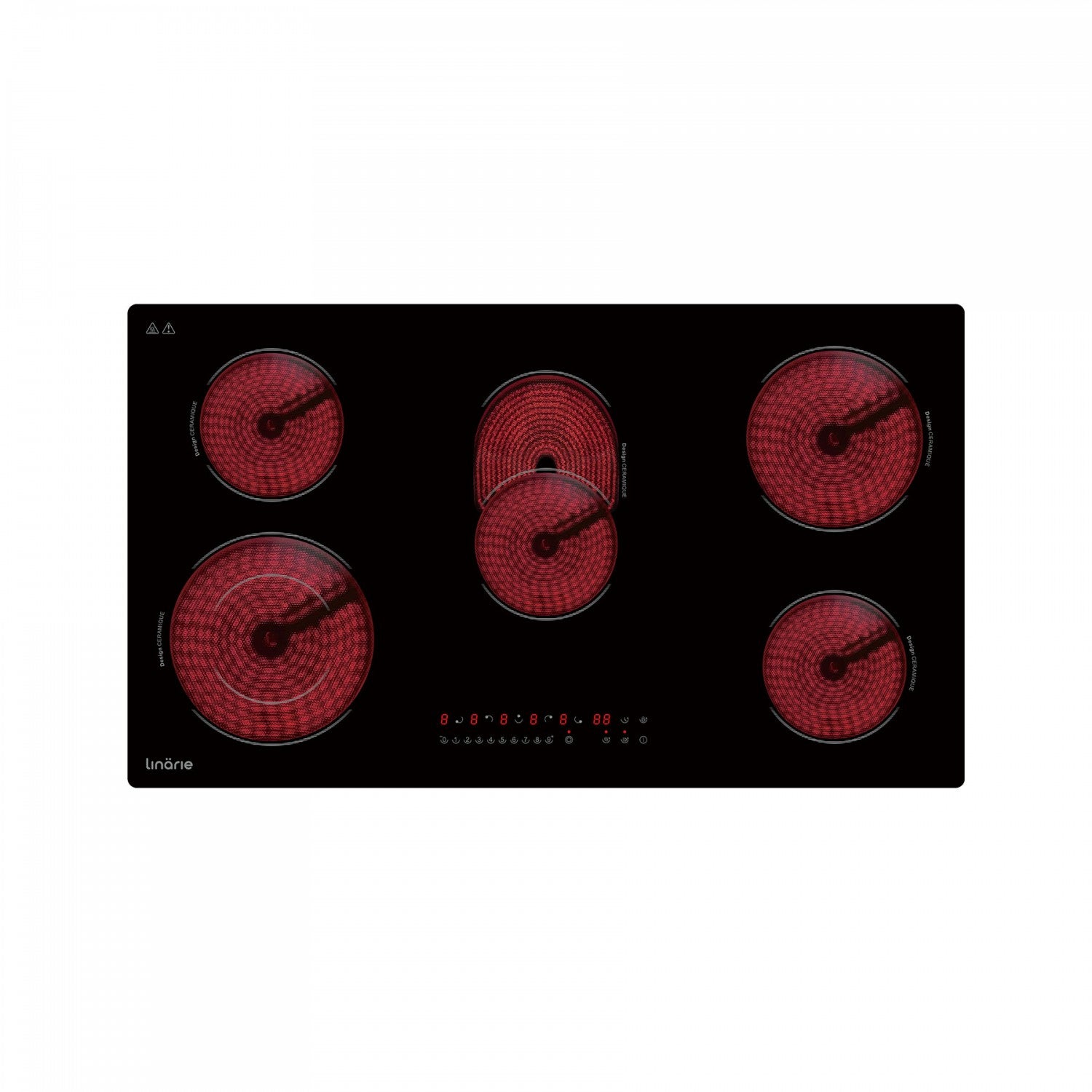 Plaque vitrocéramique encastrable Linarie LIN90C5Z 5 zones | Leroy Merlin