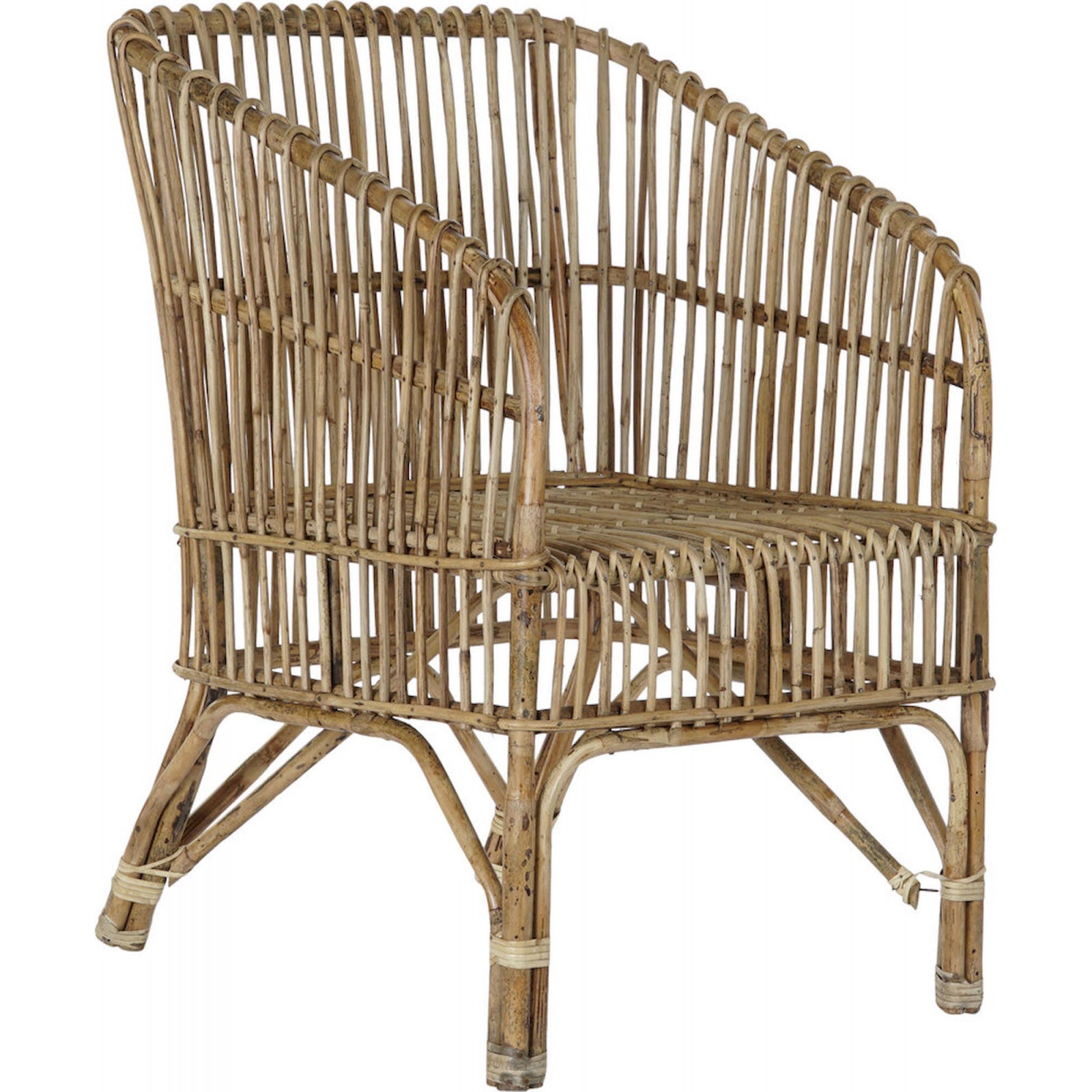 Fauteuil élégant rotin naturel pour salon cosy 56 x 52 x 82 cm Naturel ...