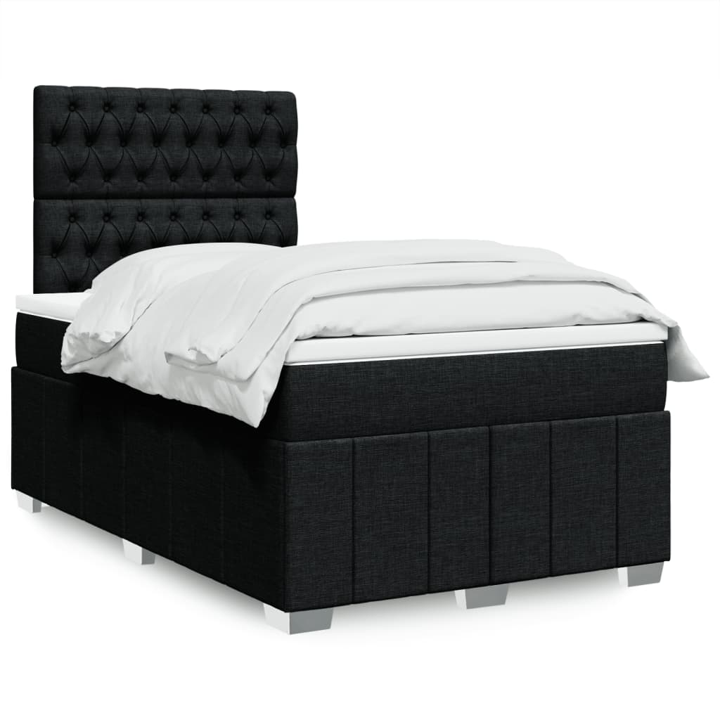 VidaXL Cama box spring con colchón tela negro 120x200 cm | Leroy Merlin