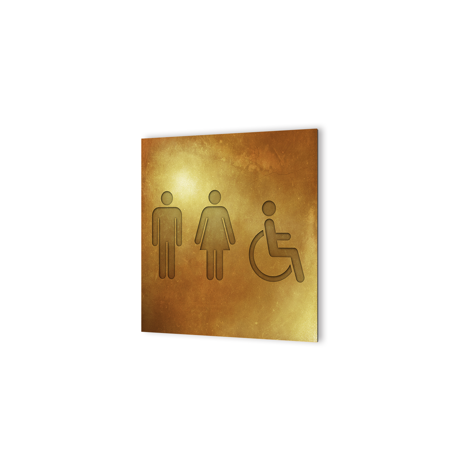 Panneau pictogramme de signalisation · Toilettes Trio H/F PMR | Texture ...