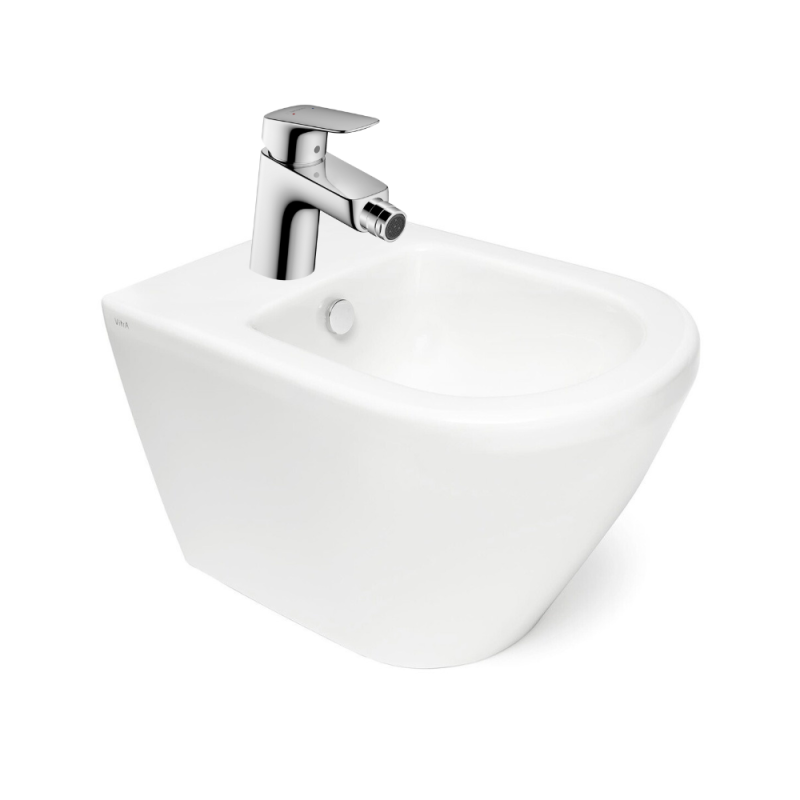 Vitra Vitra Integra bidet suspendu + trop-plein, 35,5x54 cm + Hansgrohe ...