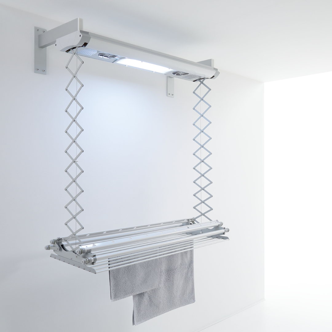 Tendedero eléctrico de pared con mando a distancia, Tendedero ...