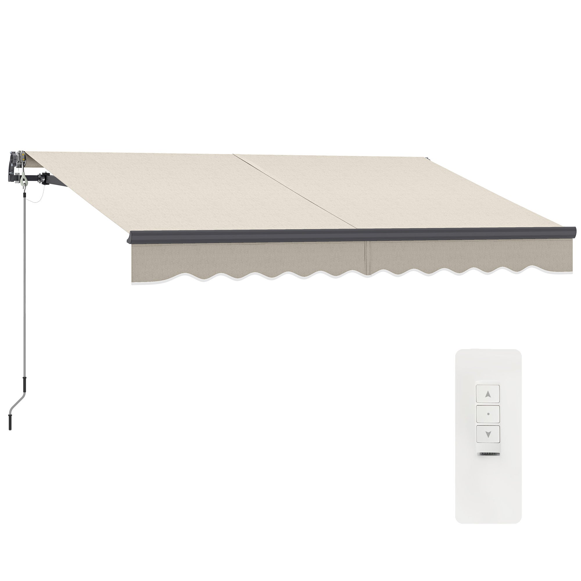 Auvent électrique rétractable avec manivelle ajustable et protection UV ...
