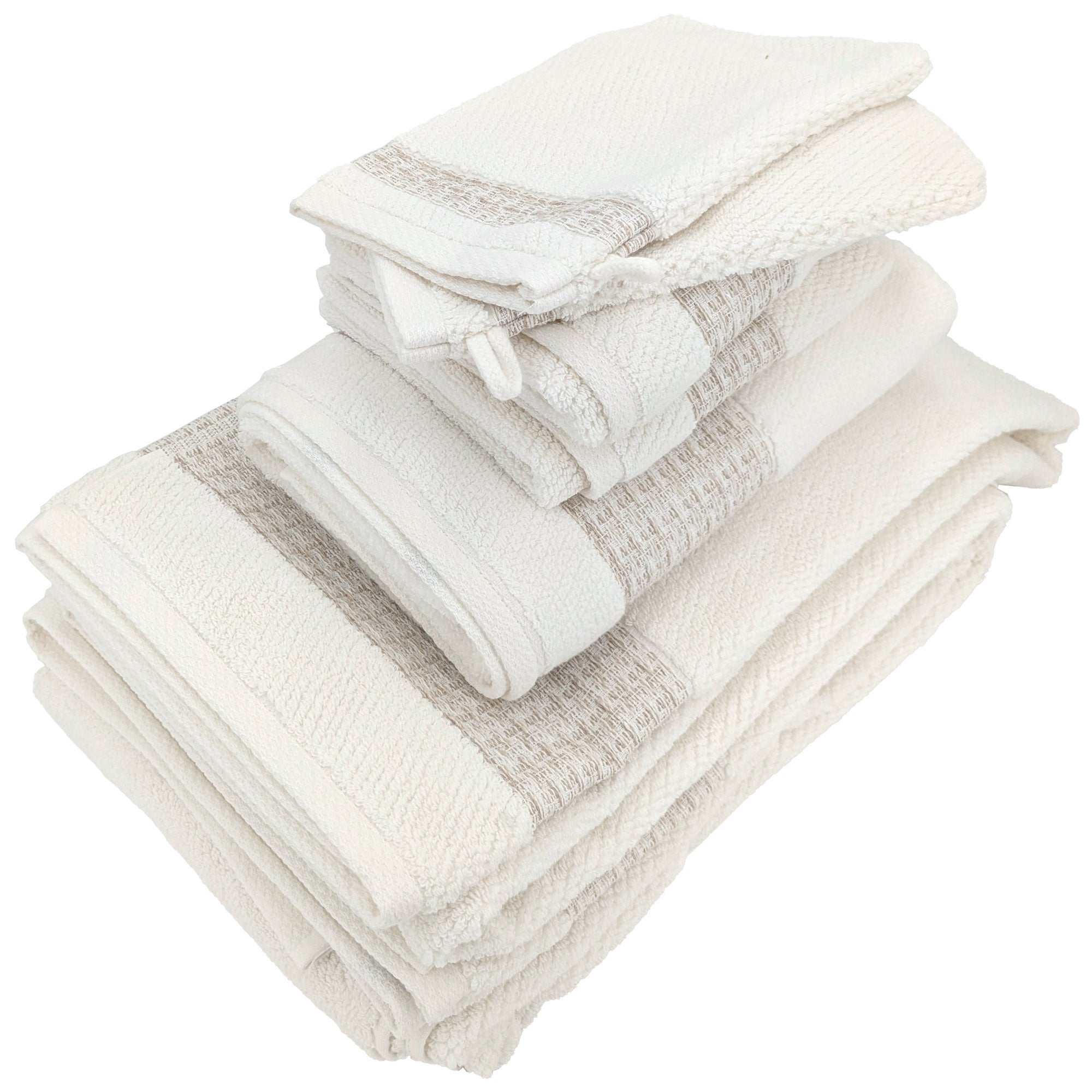 Parure de bain 7 pièces coton collection MELLOW blanc | Leroy Merlin