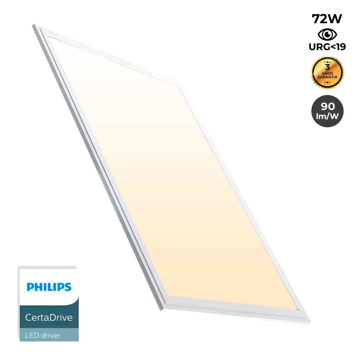 Pannello LED slim 120X60cm - Driver PHILIPS - 72W - UGR19 - Bianco ...