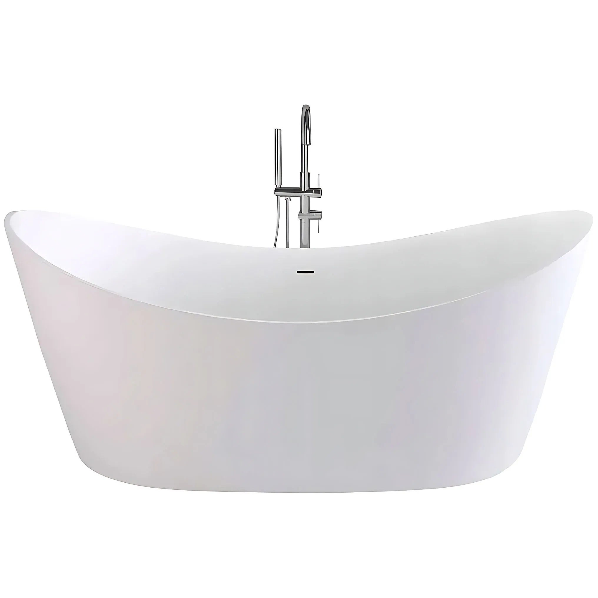Baignoire Autoportante Rea Ferrano White 150 Cm Korek Chrome | Leroy Merlin