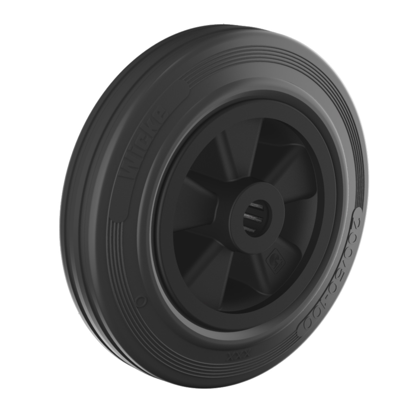 Roue caoutchouc noir diamètre 250 x 60 alésage 25 longueur de moyeu 75 ...