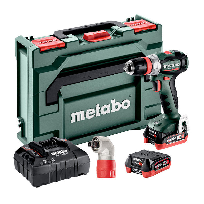 Perceuse visseuse 12V sans fil PowerMaxx BS 12 BL Quick 2x 4Ah Li-HD - METABO - 601045920 - ASC ...