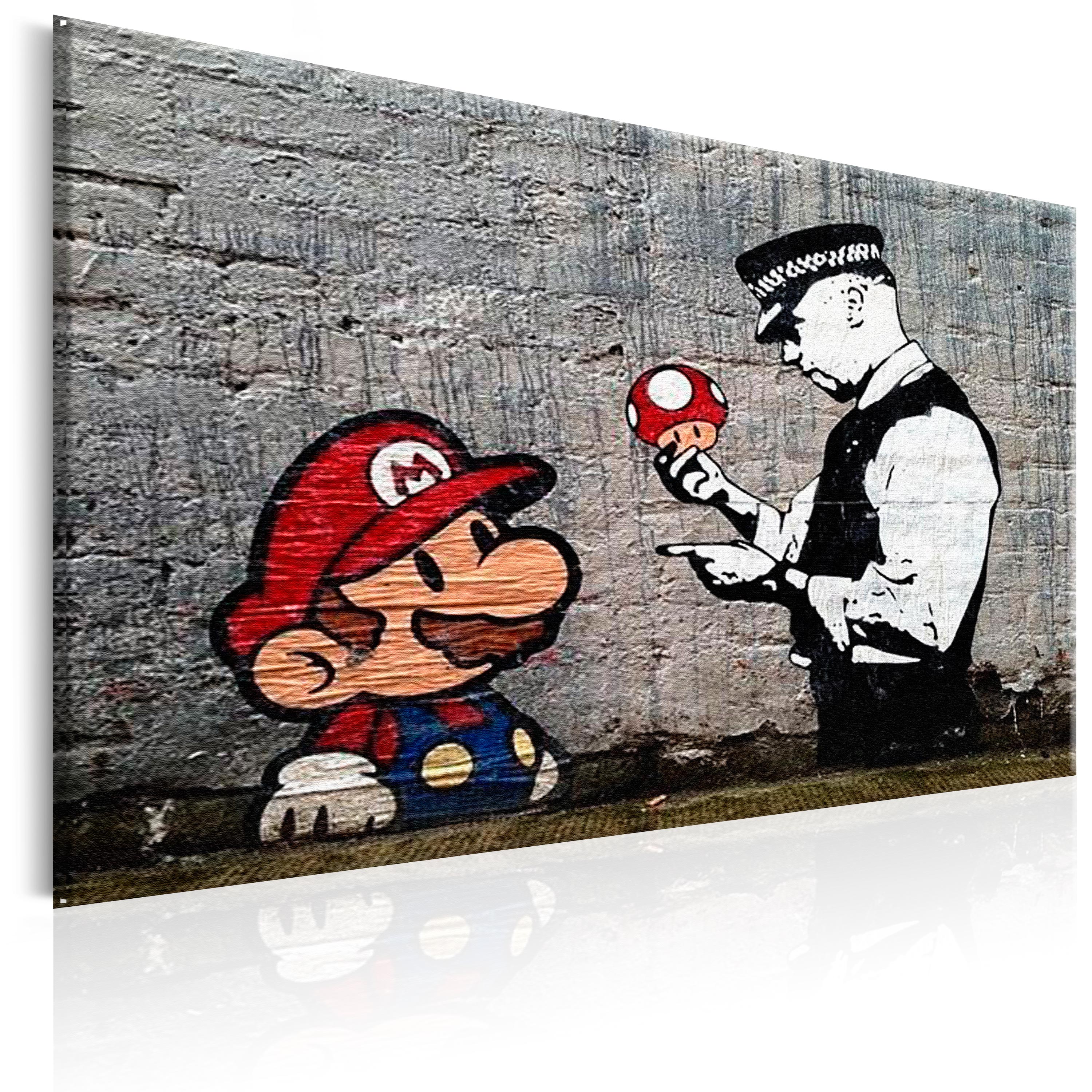 Tableau - Mario and Cop by Banksy [30x20] | Leroy Merlin