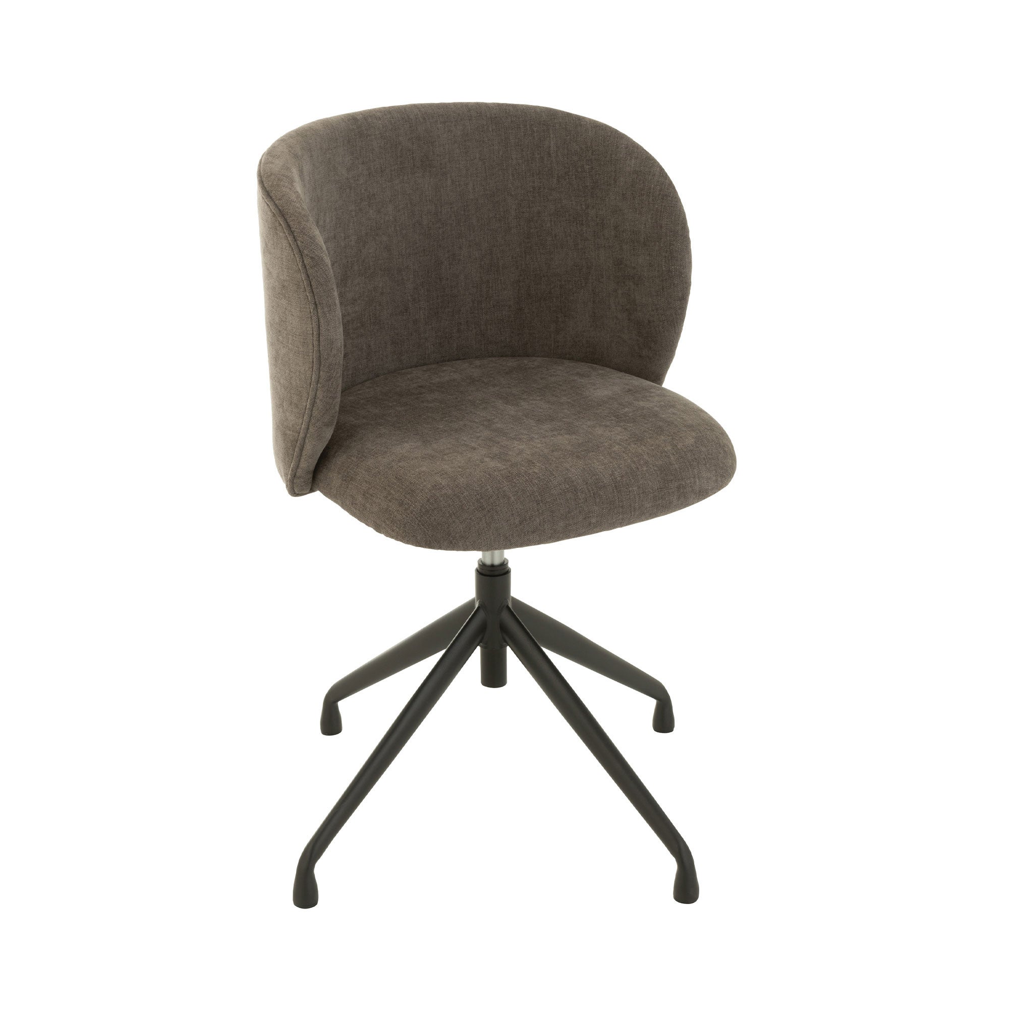 Chaise repas pivotante 56x48x48 cm en tissu gris foncé - WENDY | Leroy ...
