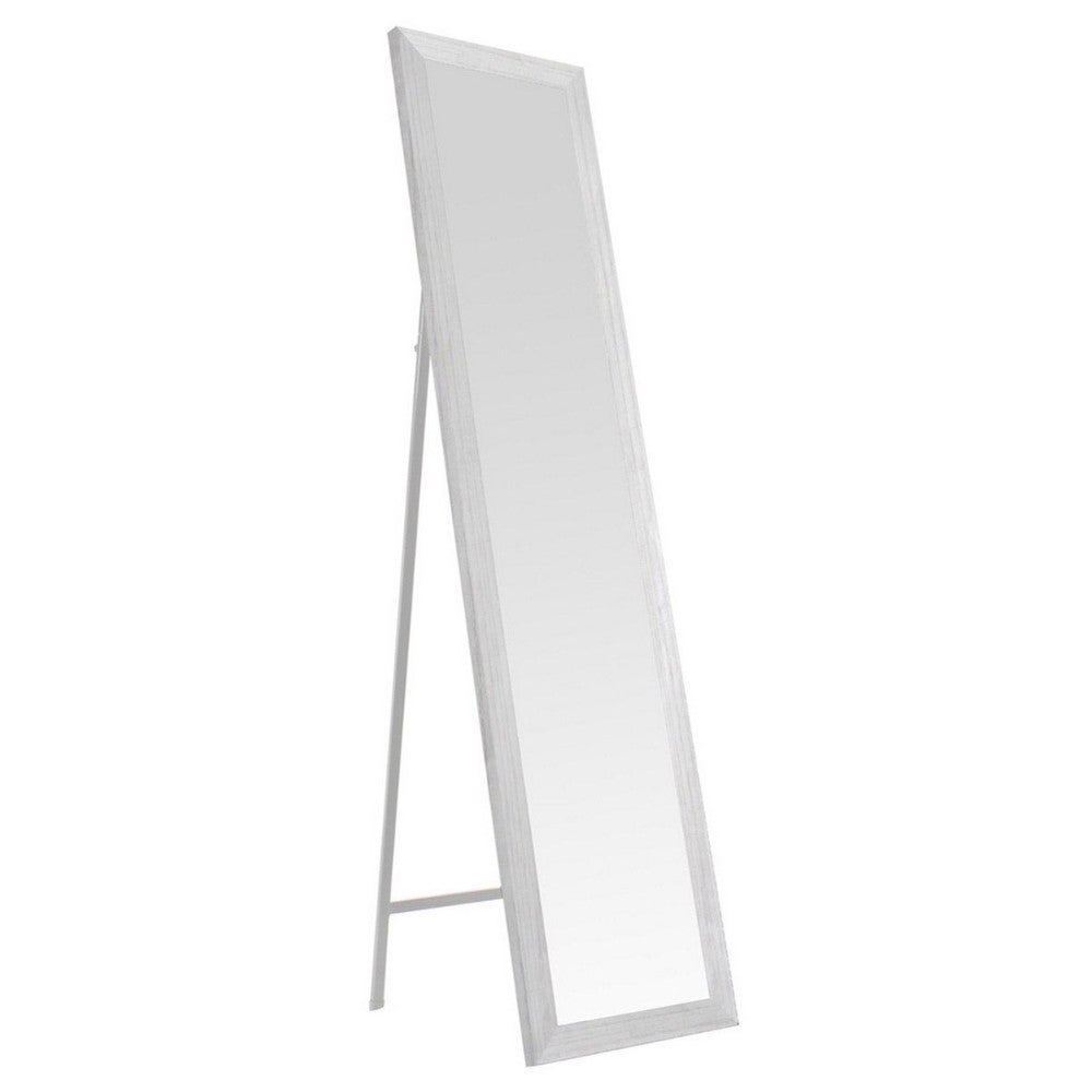Espejo de pie blanco decapí© de madera MDF de 37x157cm CasaSelección ...