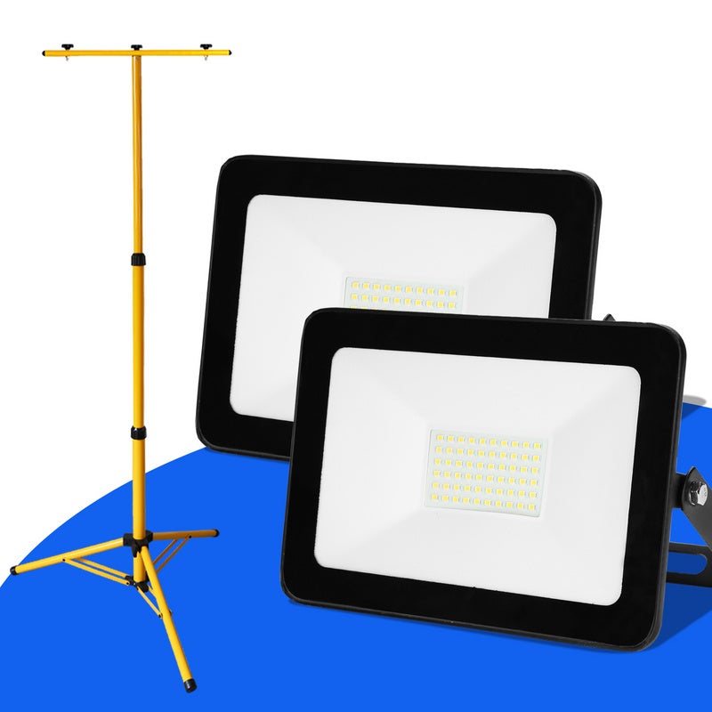 Reflector LED de construcción 2X 50W con trípode ajustable reflector ...