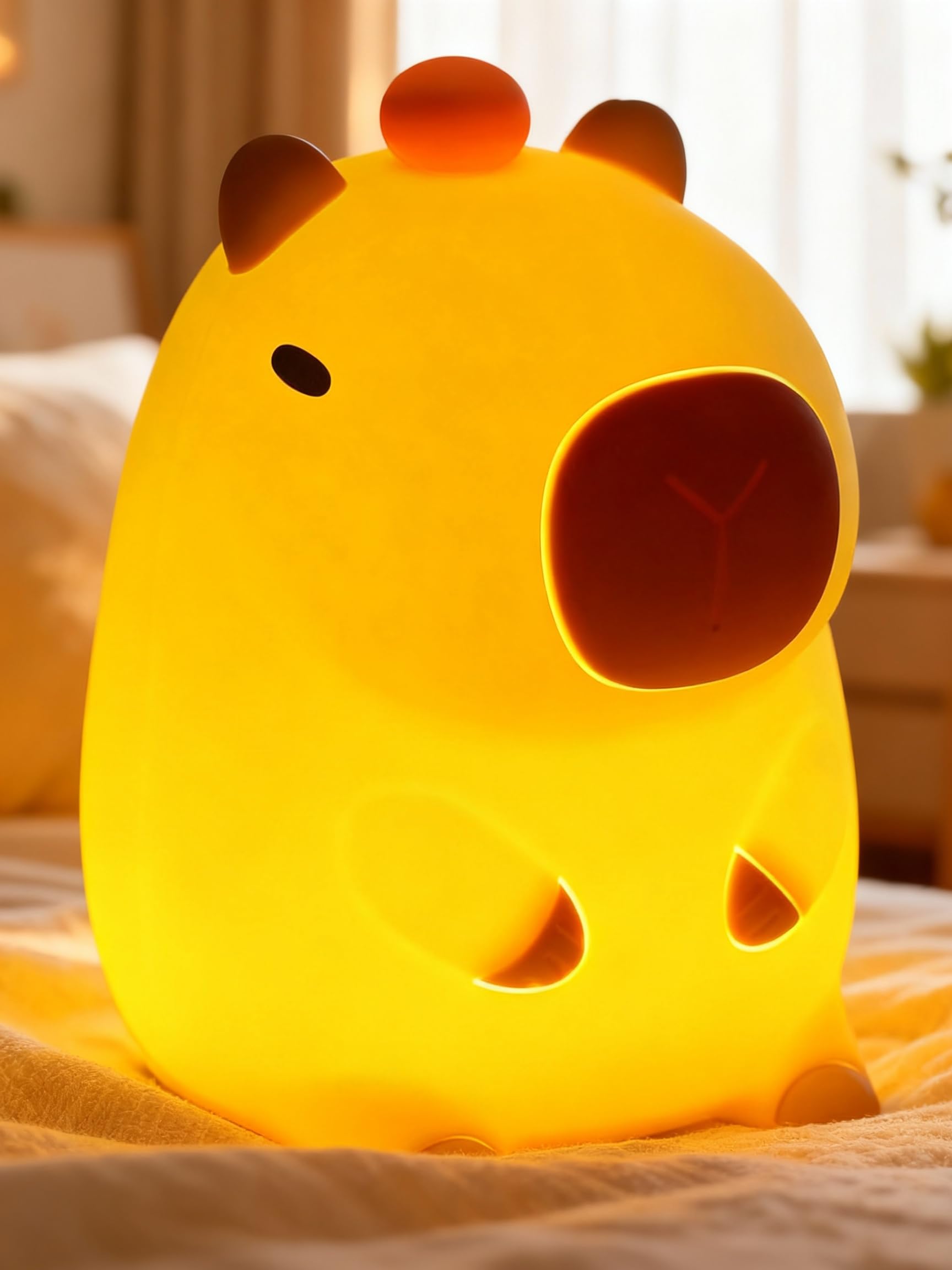Veilleuse Rechargeable en Silicone Capybara - Lampe LED à Intensité ...