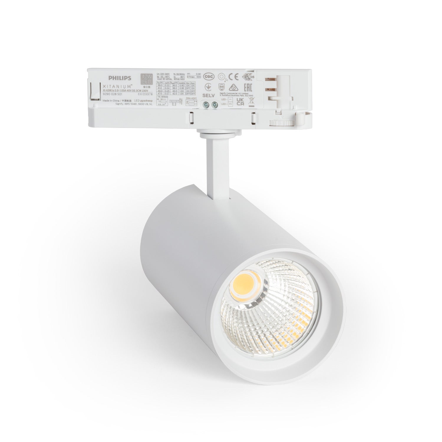 Ledkia Foco Carril LED Trifásico d'Angelo 40W PHILIPS Xitanium 5000K ...