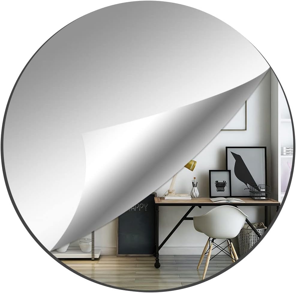Miroir Rond 30cm Miroir Mural Grand Miroir Adhesif Mural Acrylique ...