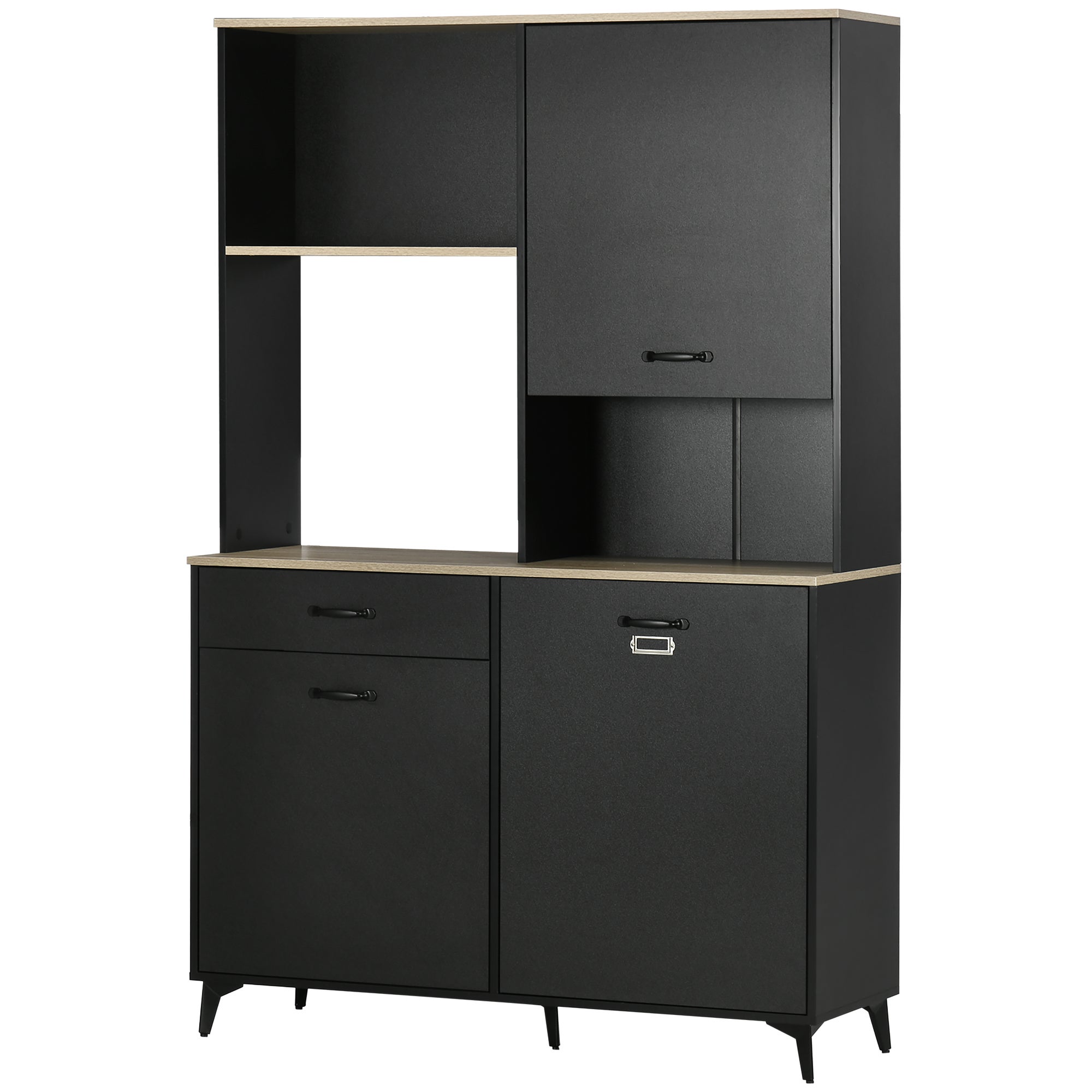 Buffet haut design industriel multi-rangement - 3 portes avec étagère ...