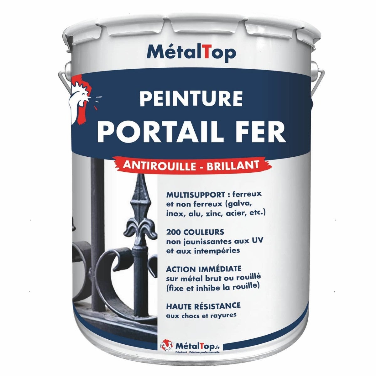 Peinture Portail Fer - Jaune mais - RAL 1006 - 5 L - Métaltop | Bricoman