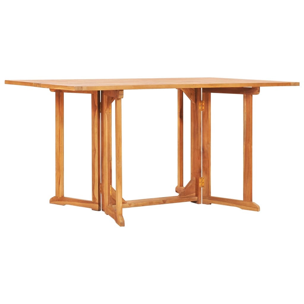 Mesa de jardín Butterfly de madera maciza de teca 150x90x75 cm | Leroy ...