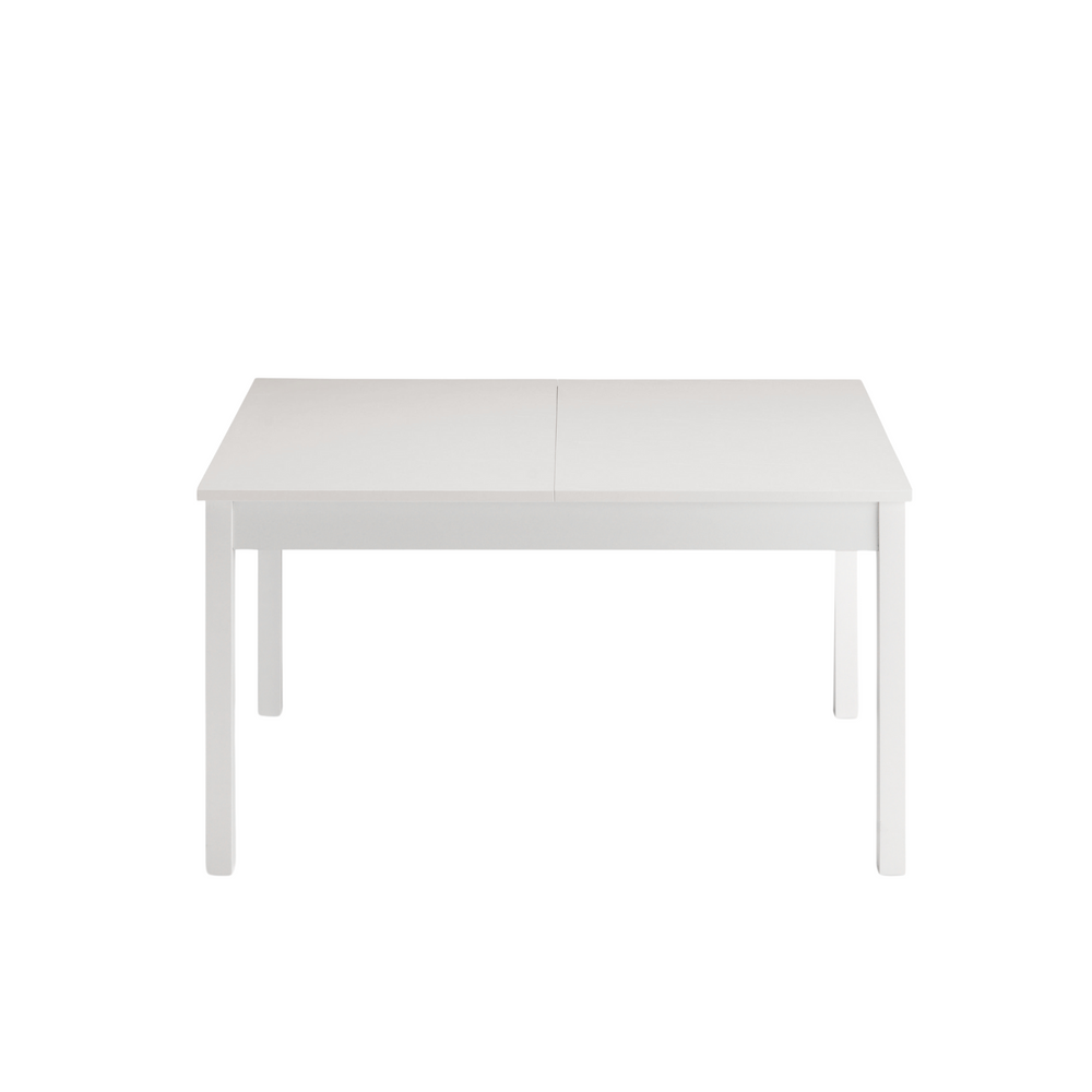 Table rectangulaire blanche extensible moderne pour cuisine et salon 140/220x90 76h cm | Leroy ...