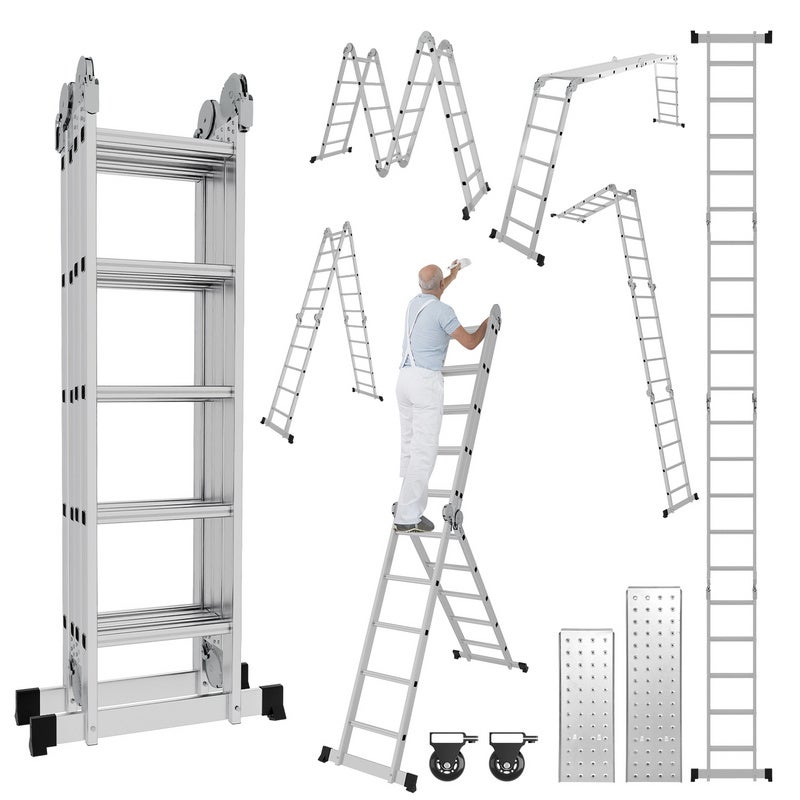 Echelle multifonctionnelle Echelle pliante Echelle télescopique 4x5 ...